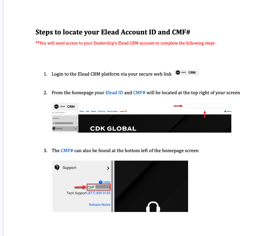 How to Find Your ELead ID and CMF Number