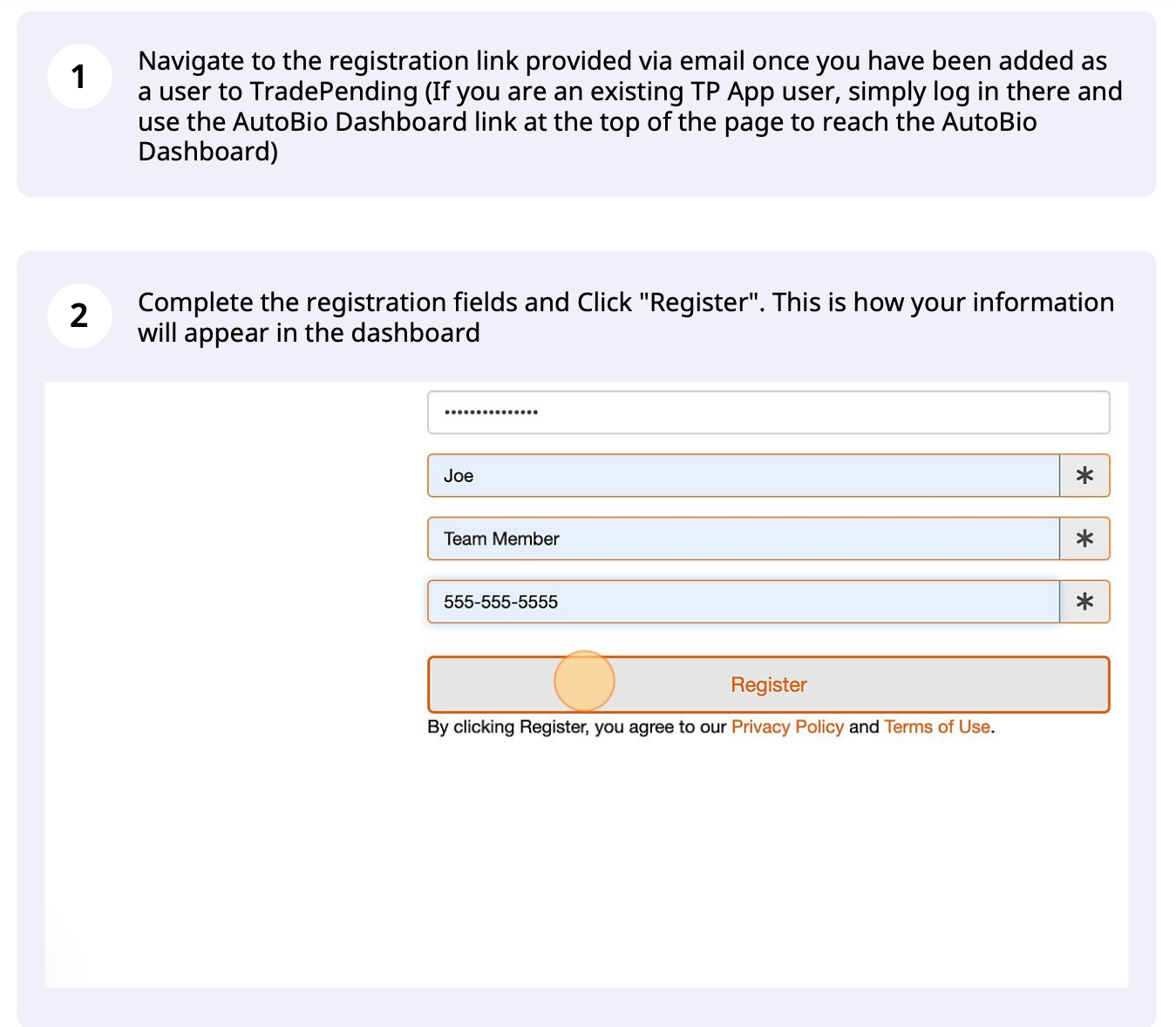 AutoBio: How To Set Up Your User Account