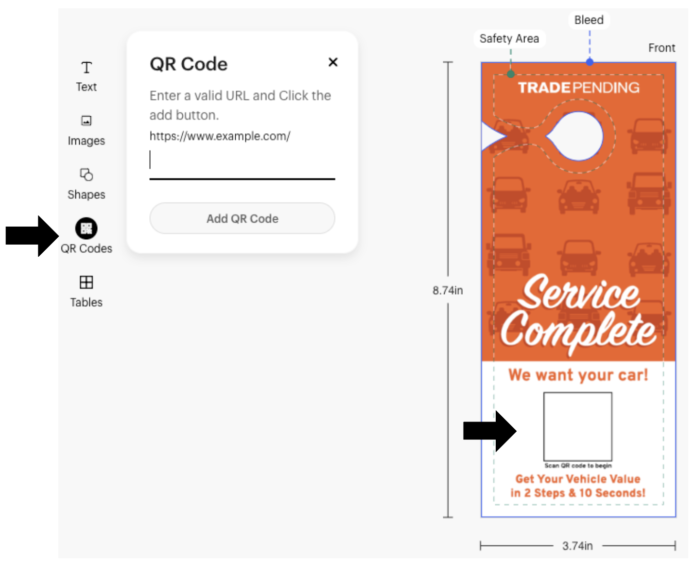 Source Inventory from Service with Hangtags & QR Code Campaigns