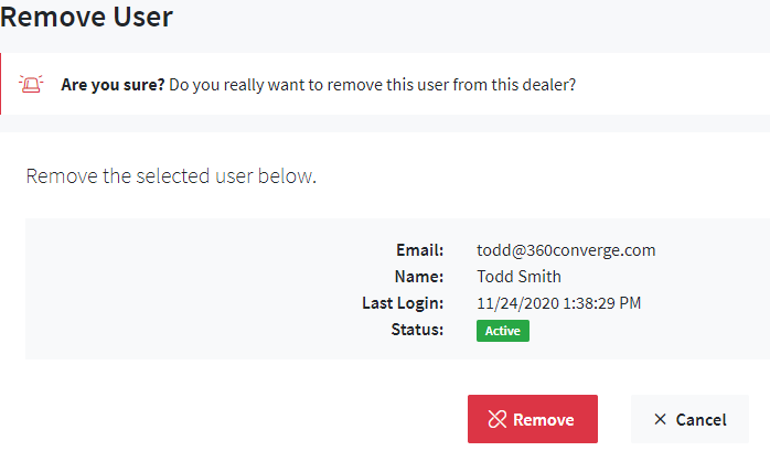 Payments - Adding and removing users from the dealer portal
